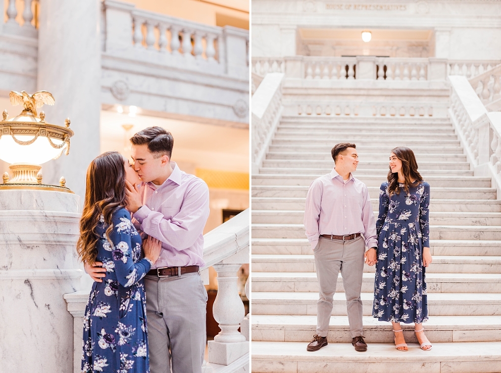 Spring Engagement Session at the Utah State Capitol Building || Salt ...