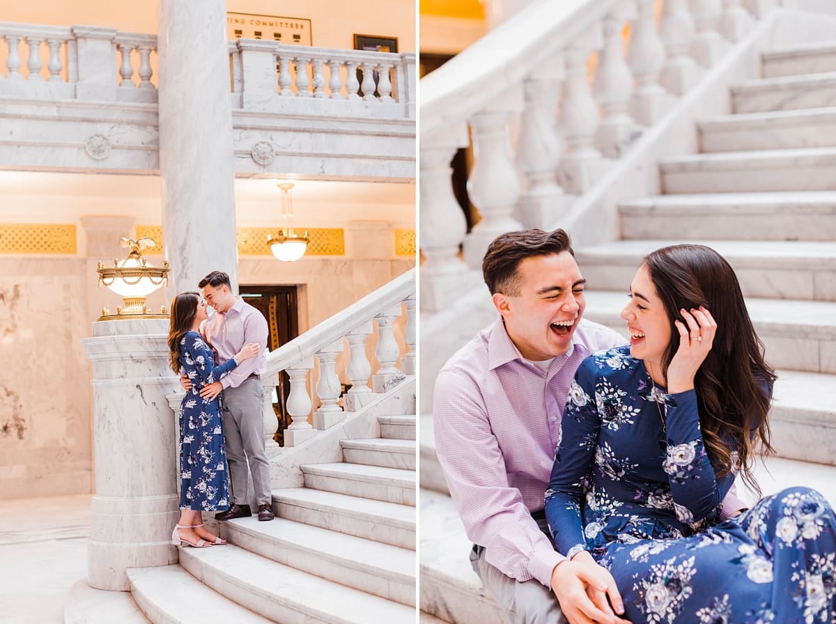 Spring Engagement Session at the Utah State Capitol Building || Salt ...