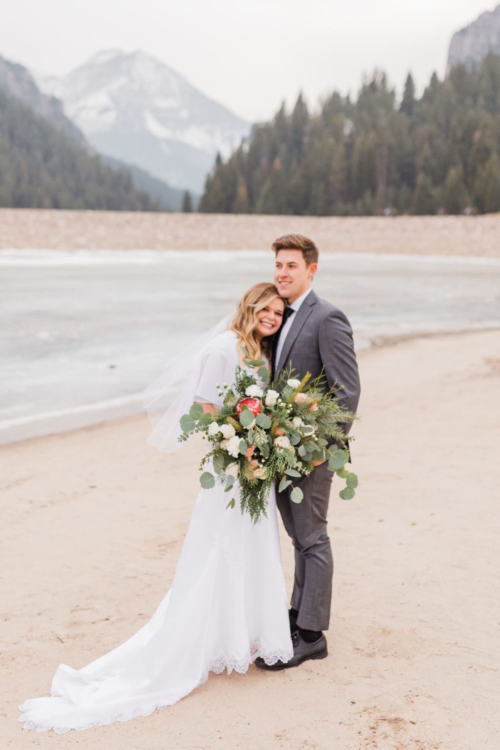 Bridals At Tibble Fork Reservoir And Mount Timpanogos Temple Wedding ...