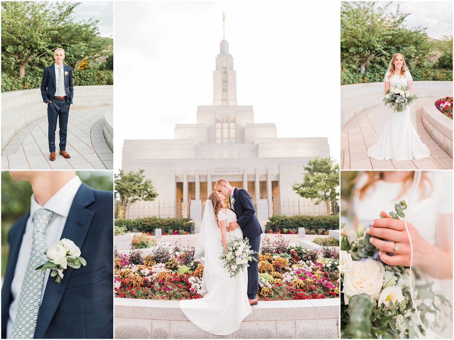 Perfect Summer Wedding At The Draper Temple | The Sligtings - Tasha Rose