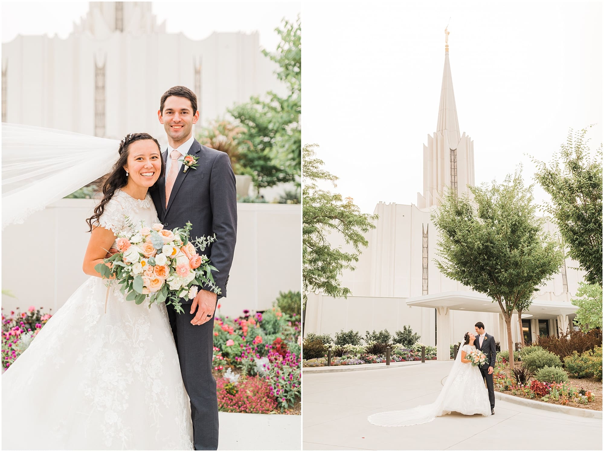 Beautiful Wedding At The Jordan River Temple The Gardners Tasha Rose